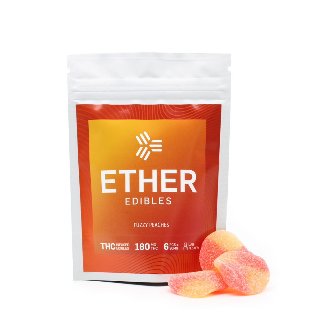 Ether Edibles Fuzzy Peaches 180MG - Candies - Kush Kings Ether Edibles Fuzzy Peaches 180MG - Candies - Kush Kings